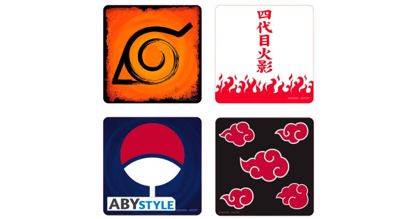 Σουβέρ (σετ των 4): Naruto Shippuden "Emblems" - CST0006