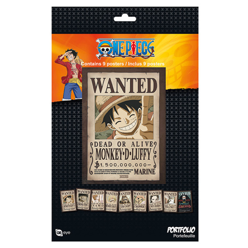 One Piece 9-posters set: Portfolio "Luffy's Crew Wanted posters" - PST ...